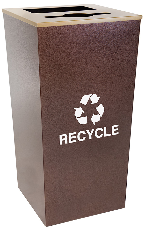 34 Gal. Extra Large Dual Recycling Trash Can RC-MTR-34 COMBO HCPR