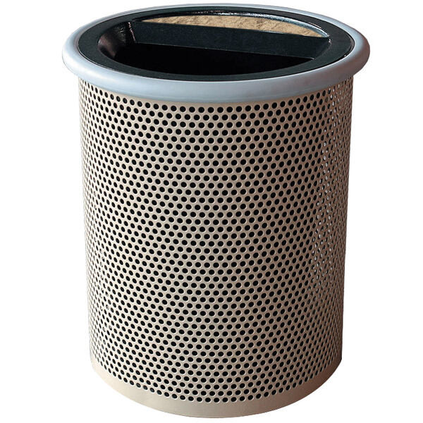 30 Gal. Metal Armor Ash Trash Lid Outdoor Waste Container MF3005