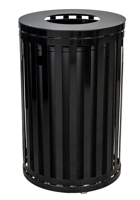 45 Gal. East Hampton SCTP 40 ND HGR Flat Steel Trash Can GREEN