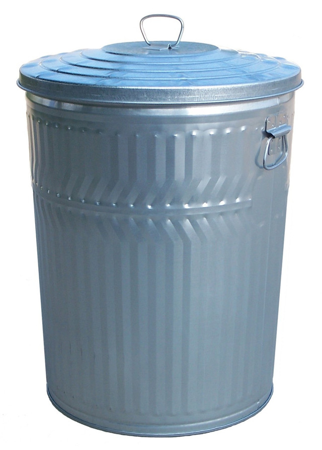 24 Gal. Light Duty Galvanized Trash Can with Lid WCD24CL