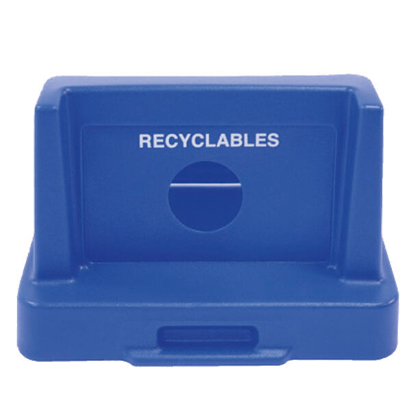 25 x 25 Domed Plastic Recycle Lids TF1424 for Square Trash Cans