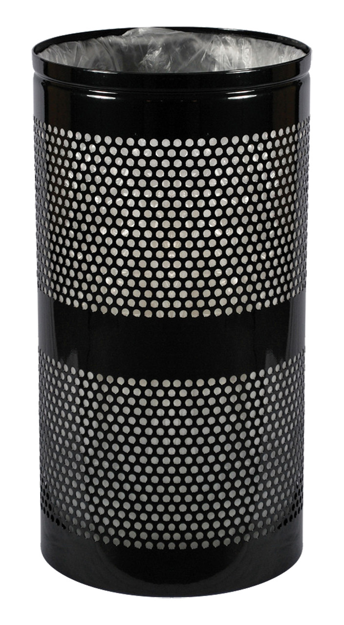 10 Gal. Mesh Trash Can WR-10R BLACK GLOSS