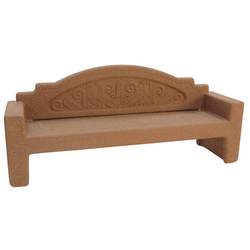 7 Foot Outdoor Concrete Park Bench with Motif TF5066