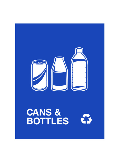 Bottles And Cans Recycle Sign 10c Recycling Bottle & Cans Poster