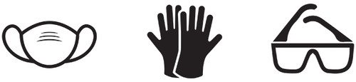 PPE Waste Stream Decal 45-PPE (Black, White, or Silver)