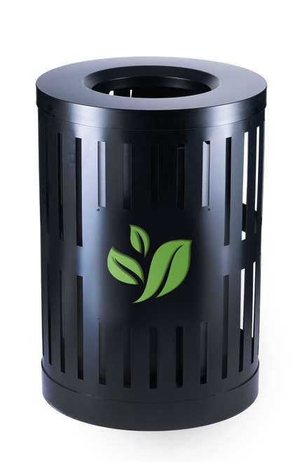 Custom Logo 34 Gal. Parkview Heavy Duty DualCoat Complete Trash Can ...