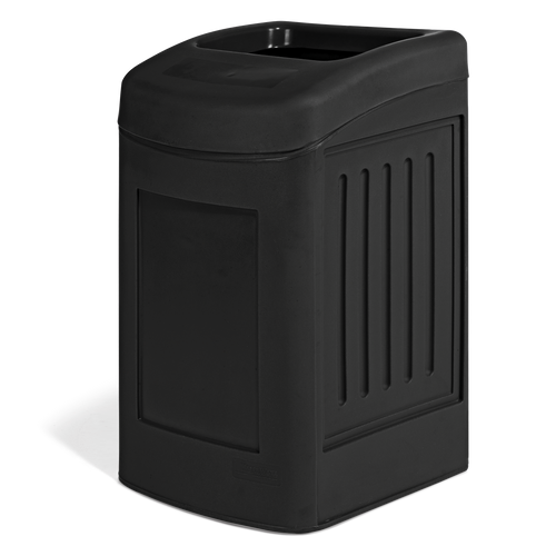 55 Gal. Black Square Open Top Trash Can Rhino OTRC-BK