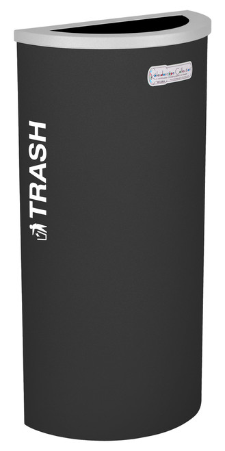 8 Gal. Kaleidoscope Half Round Recycle Bin RC-KDHR