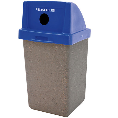 30 Gal. Concrete Recycling Top Outdoor Waste Receptacle TF1028
