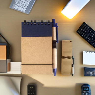 Tradie Cardboard Notebook with Pen - Brandconnect