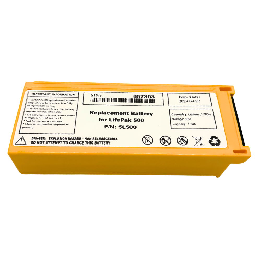 LifePak 500 Battery - FDA Approved 12V 7.5Ah Replacement