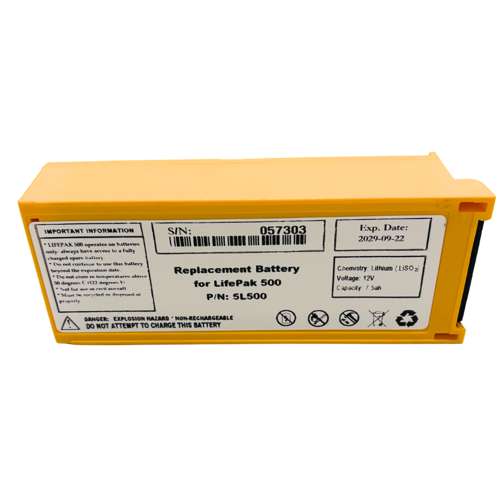 LifePak 500 Battery - FDA Approved 12V 7.5Ah Replacement