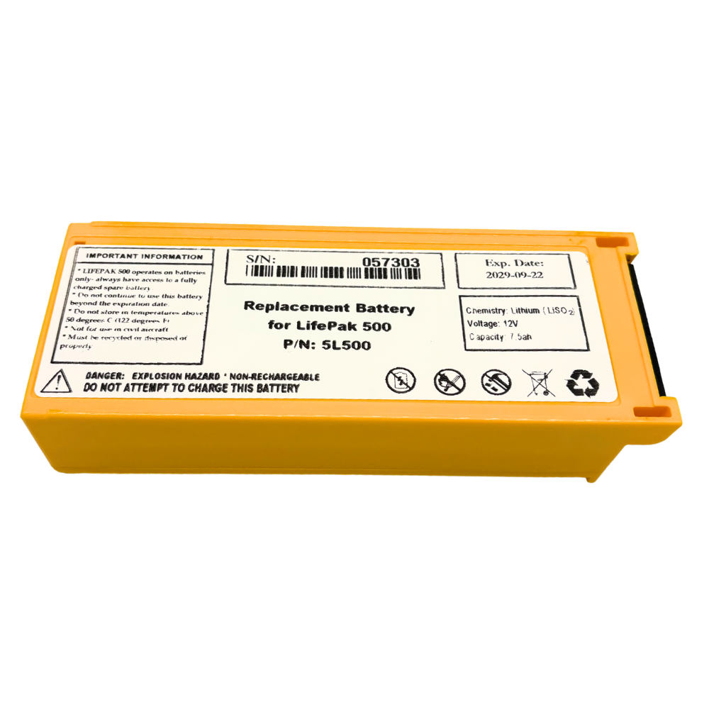 LifePak 500 Battery - FDA Approved 12V 7.5Ah Replacement