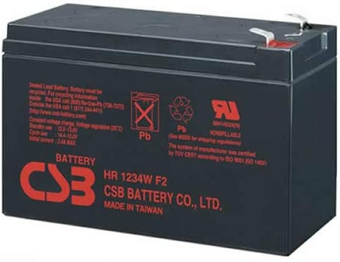 CSB HR1234W F2 12V 9AH High-Rate AGM Battery - UL Certified