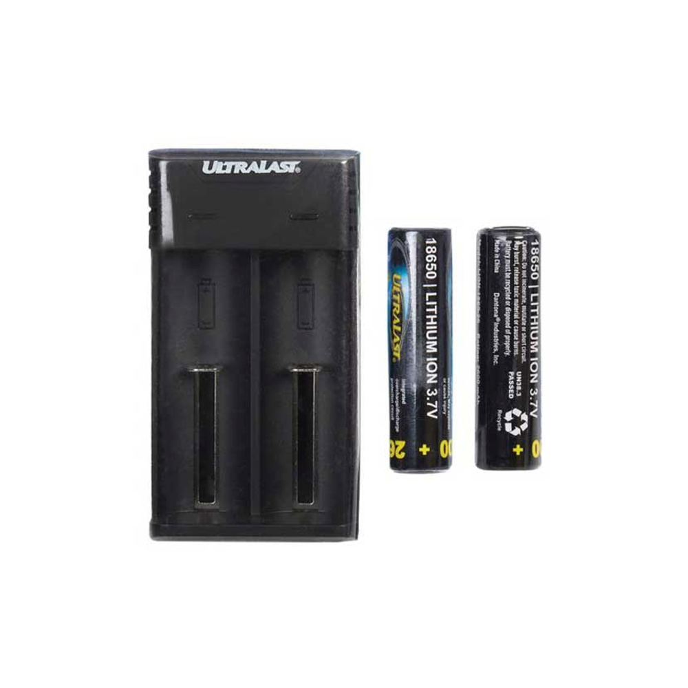 UltraLast Lithium-Ion 18650 Charger - w/ 18650 Batteries