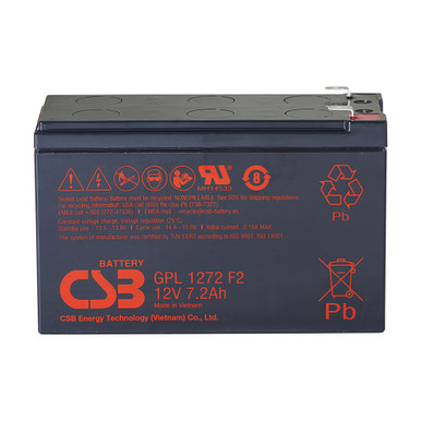 CSB GPL1272 12V 7.2AH AGM Sealed Battery - F1/F2 Terminal