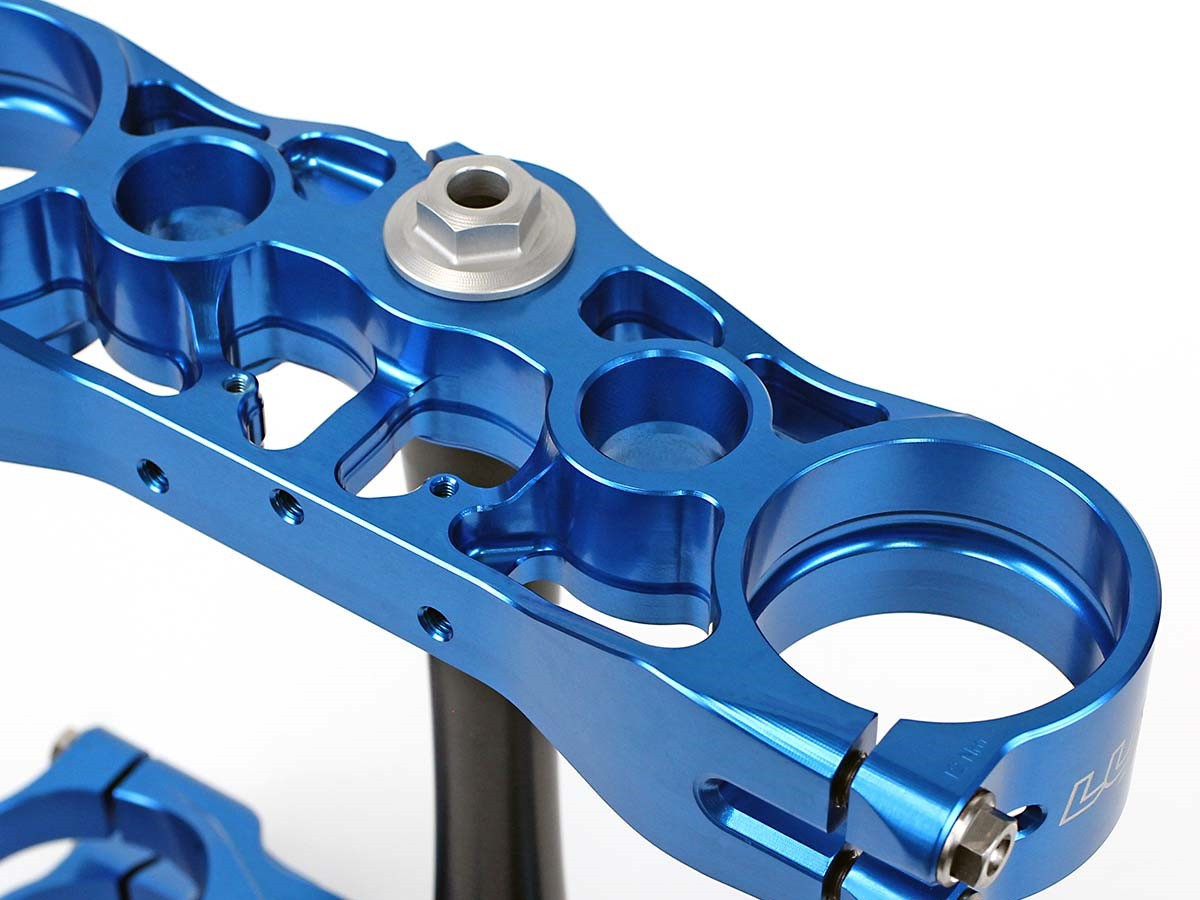 Luxon - Gen2 Complete Triple Clamps - Blue - KTM & Husqvarna 125cc ...