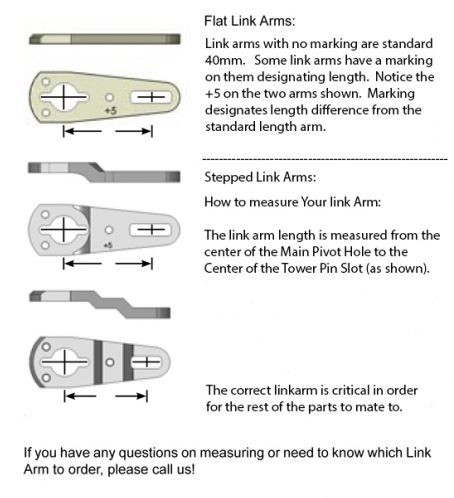Stepped Link Arms for Scotts Dampers
