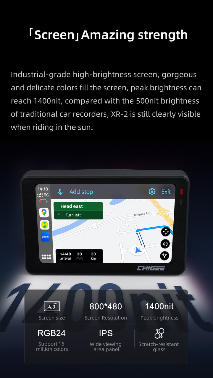 XR-2 Motorcycle Smart Dash Cam