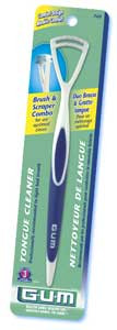 GUM 2 in 1 Tongue Cleaner, Assorted Colors. Box of 6 - The Dental ...