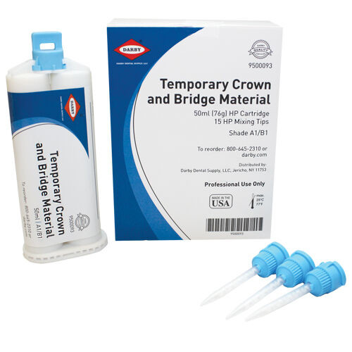 Temporary Crown and Bridge Material 1:1 Shade A1/B1, 50 ml Cartridge ...