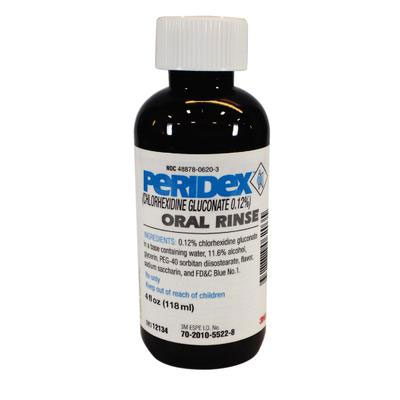Peridex Oral Rinse, 4 oz. Bottle 0.12% Chlorhexidine Gluconate, Mint ...