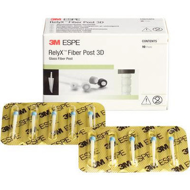 3M RelyX Fiber Post 3D Size 3, Blue 10/Pk. Coronal 3D macro retention ...