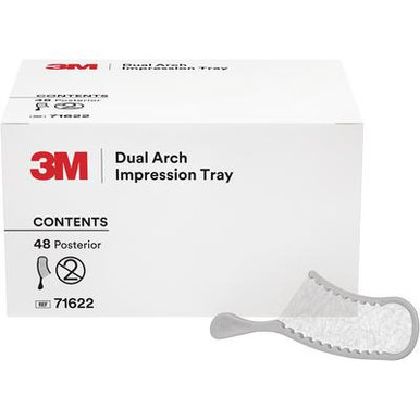 3M ESPE Dual Arch Impression Trays, Posterior 48/Pk. Gray, Disposable ...