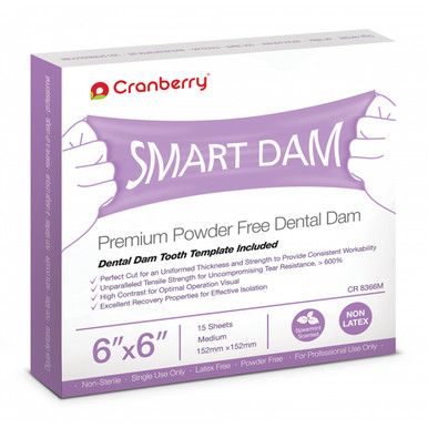 Smart Dam Dental Dam Non-Latex - Spearmint 6' x 6' Medium Green 15/Pk ...