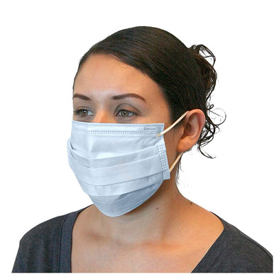 BeeSure Earloop Face Mask, Blue, Box of 50 Masks - The Dental Market U.S.