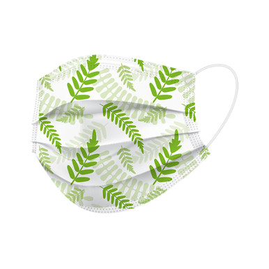 BeeSure Earloop Face Mask, FERN Printed Floral Design, 50/Box - The ...