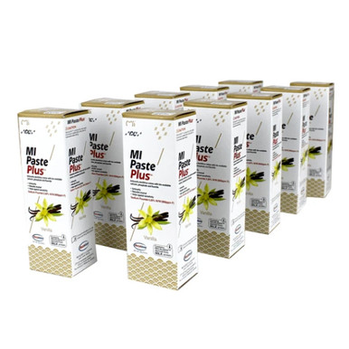 MI Paste Plus Vanilla 10/Pk. Topical Tooth Cream contains RECALDENT ...