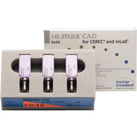 IPS e.max CAD Blocks LT, Size B32 Shade A2 3/Pk. For CAD/CAM dental ...