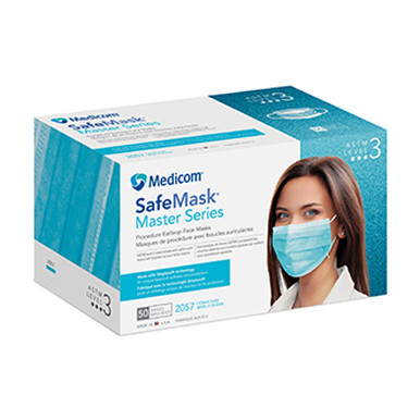 SafeMask Master Series Ear-Loop Face Mask ASTM Level 3, Ocean Surf ...