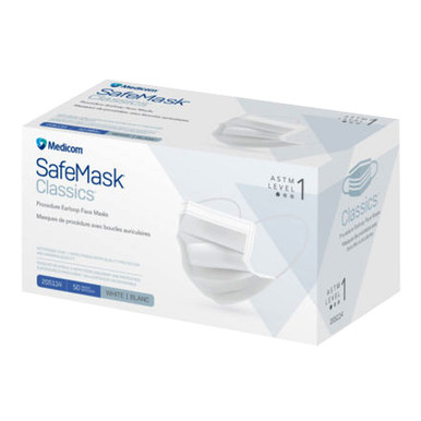 SafeMask Classics ASTM Level 1 Procedure Earloop Face Mask, BFE/PFE â‰¥ ...