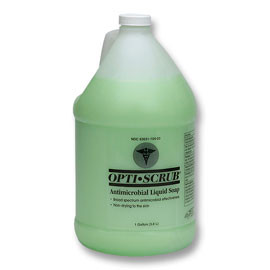 Opti-Scrub Liquid Antimicrobial Skin Cleanser - 1 gallon bottle. Ready ...
