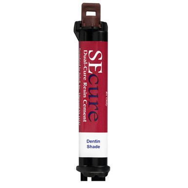 SEcure Dentin shade dual-cure resin cement, 9 gm syringe & 10 mixing ...