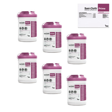 Sani-Cloth Prime Germicidal Disposable Large Wipes, 160 Wipes/Can, 6 ...