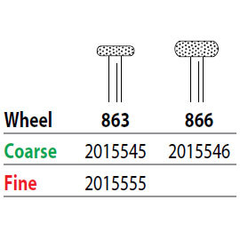 Two Striper FG #863 Coarse Wheel shaped Diamond Bur. Pack of 5 - The ...