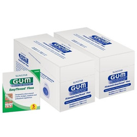 GUM EasyThread Floss Sample Pack: 50 envelopes/Bx, Pack of 2 Boxes ...