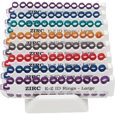 E-Z ID Instrument Rings Large 1/4' - Assorted Jewel Package of 25 Rings ...