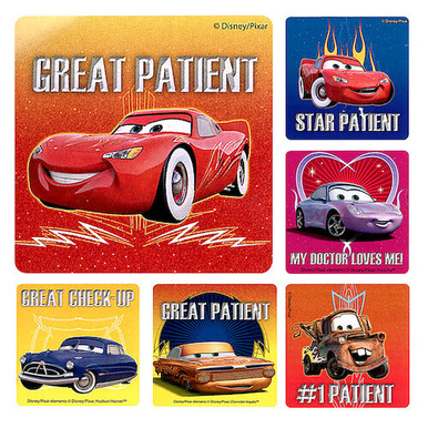 Disney Stickers Cars Patient, 100/Roll, PS416 - The Dental Market U.S.
