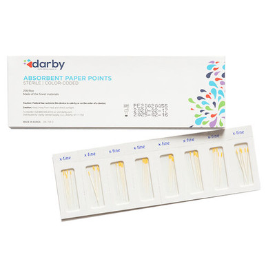 Absorbent Paper Points Sterile Cell-Pack X-Fine, 200/Box - The Dental ...
