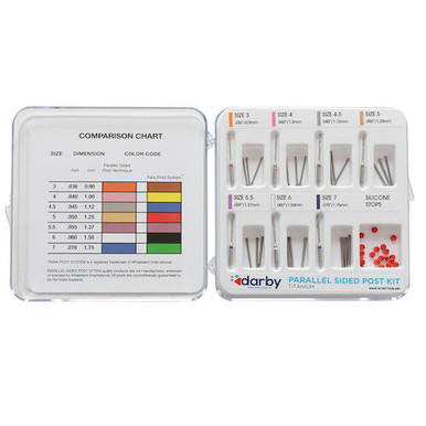 Parallel Sided Post Kit - Titanium Kit - The Dental Market U.S.