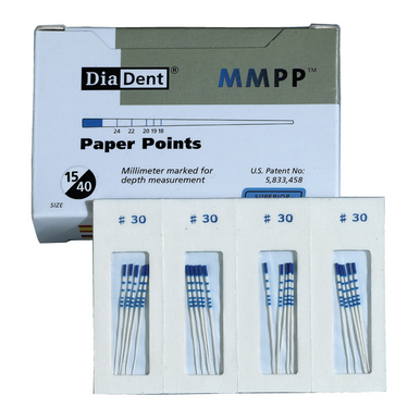 mm-Marked Paper Points ISO Sizes Cell, 200/Box - The Dental Market U.S.