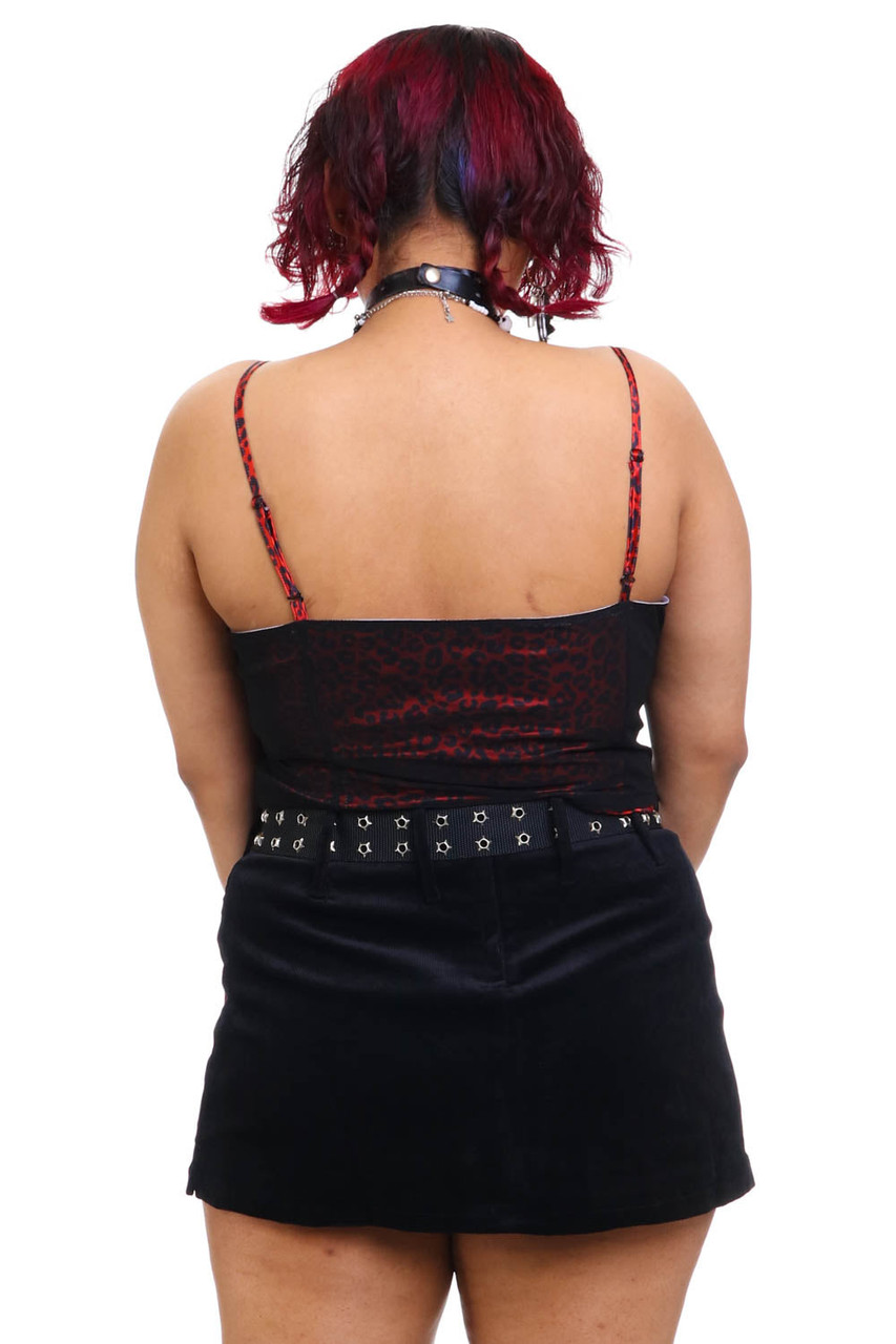 Kam Red Cheetah Top Details Exposed-lining - Tunnel Vision