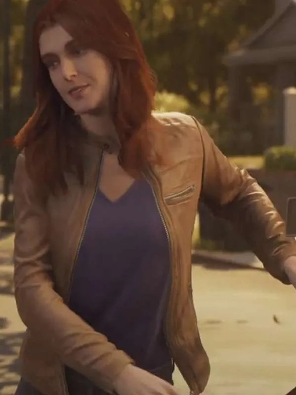 Mary Jane Spider-Man 2 Brown Leather Jacket Mary Jane Spider-Man 2 Brown Leather Jacket