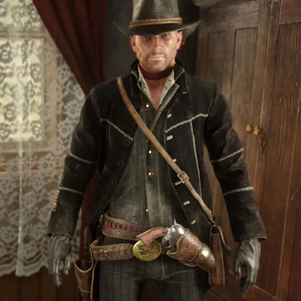John Marston RDR2 Winter Cowboy Black Jacket