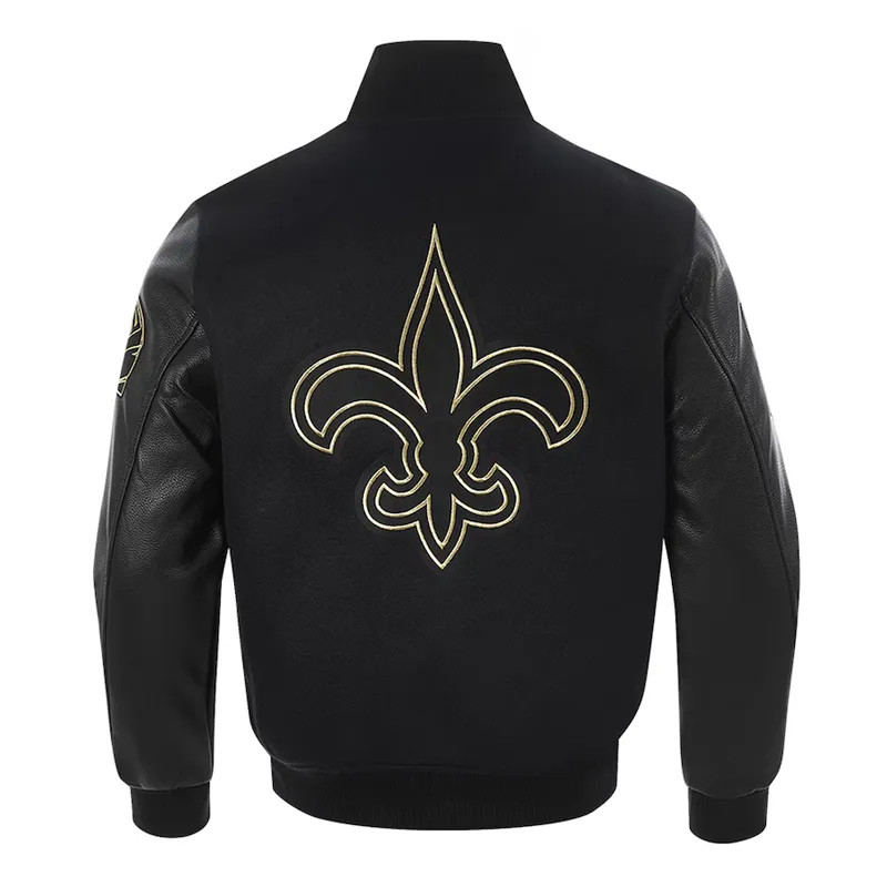 New Orleans Saints Black Varsity Jacket
