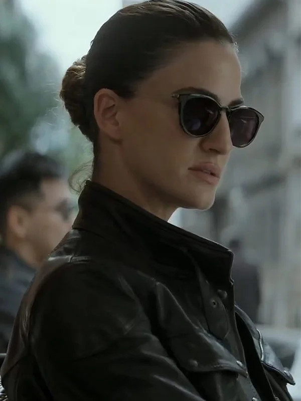 Rona Lee Shimon The Terminal List Dark Wolf Leather Jacket